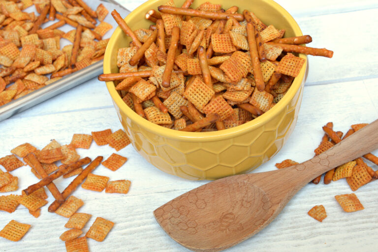 Sriracha Honey Chex Mix - Beeyond the Hive