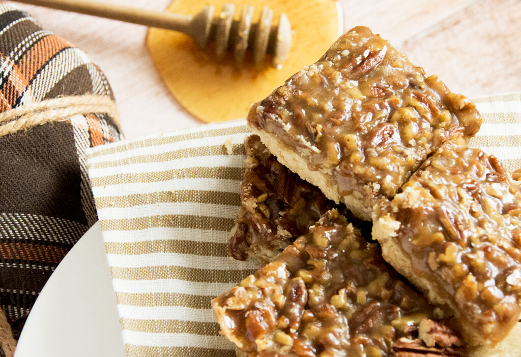 Pecan Pie Bars - Beeyond the Hive